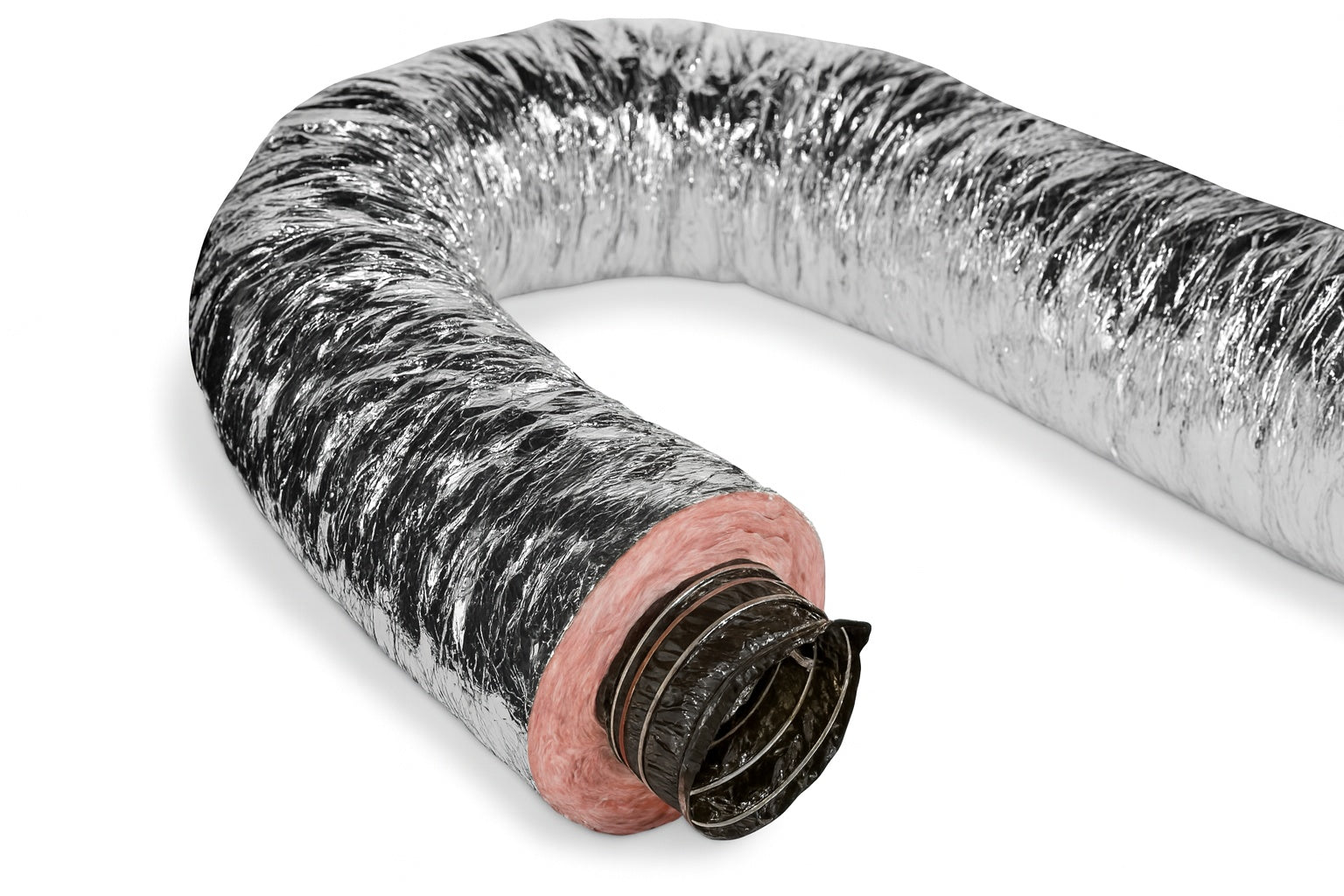 Master Flow 10 in. x 25 ft. Insulated Flexible Duct R8 Silver Jacket ...